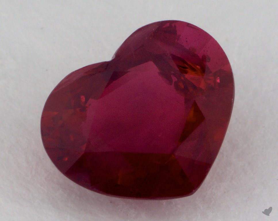 gemstones, red ruby, 2.15 carat heart sku 11252