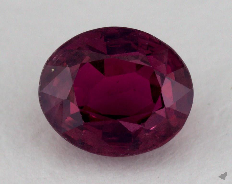 gemstones, red ruby, 1.26 carat oval sku 12104