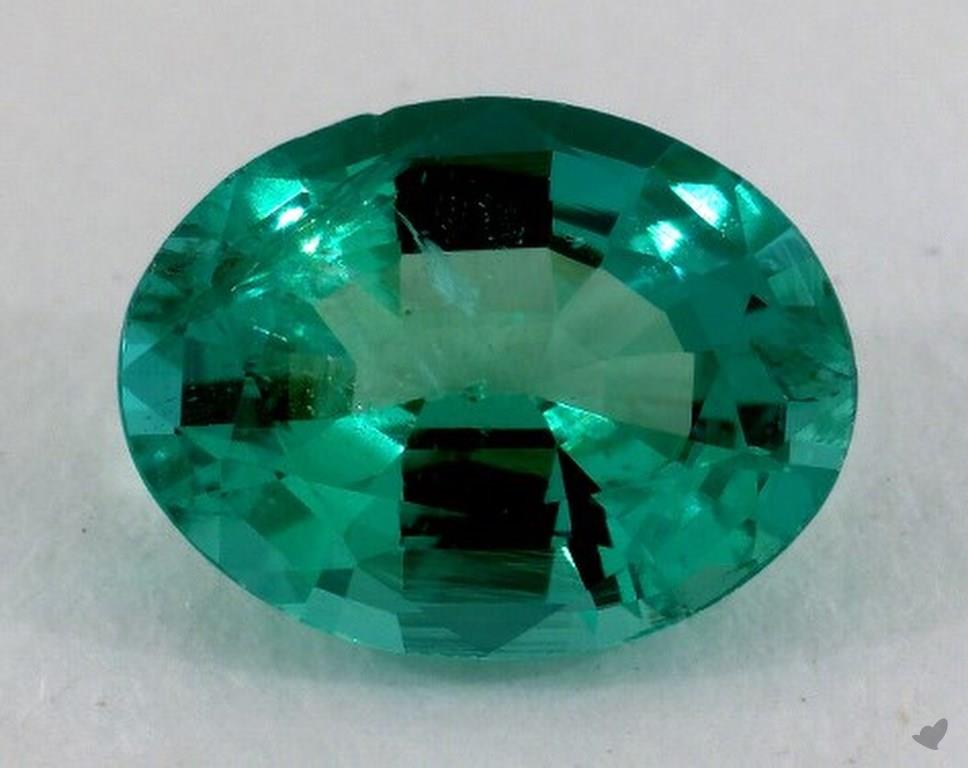 gemstones, green emerald, 1.46 carat oval sku 16095
