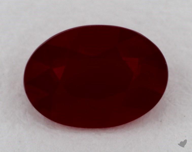 gemstones, red ruby, 1.03 carat oval sku 18263