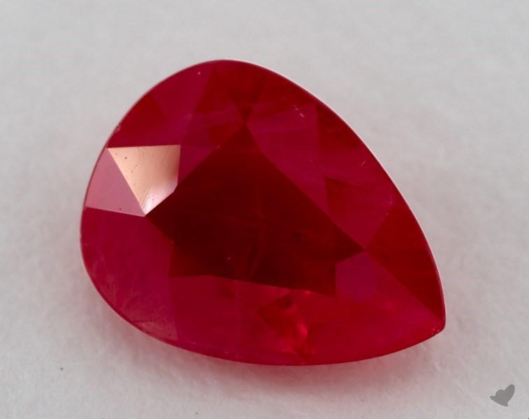 gemstones, red ruby, 2.00 carat pear sku 19773
