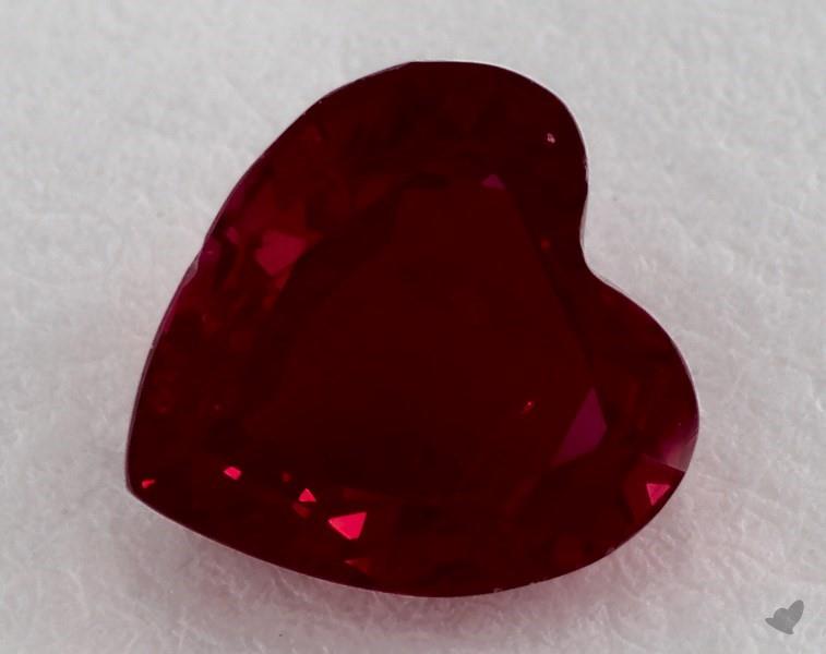gemstones, red ruby, 2.25 carat heart sku 20584