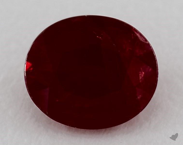 gemstones, red ruby, 3.19 carat oval sku 21073