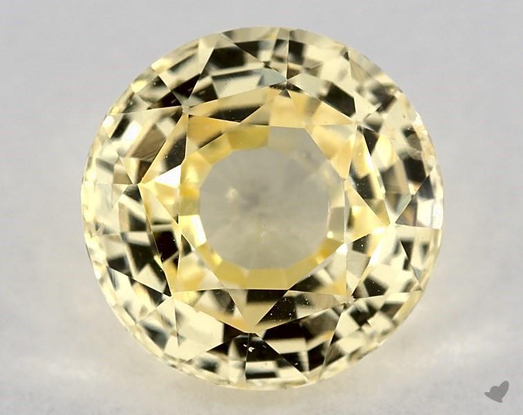 gemstones, yellow sapphire, 3.02 carat round sku 23605