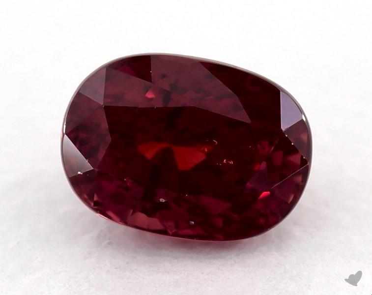 gemstones, red ruby, 0.82 carat oval sku 25946