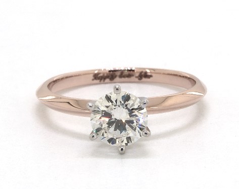 1.01 Carat Round Cut Solitaire Engagement Ring in 14K Rose Gold - 1924575