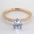 0.70 Carat Round Cut Pave Engagement Ring in 18K Yellow Gold - 1669986