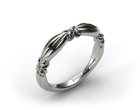 Platinum Pinched Bombay Wedding Band-14794p