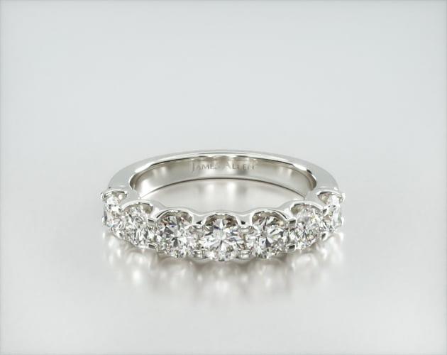 14K White Gold Seven Stone Shared Prong Contour Diamond Ring (1.00 CTW ... 14K White Gold Seven Stone Shared Prong Contour Diamond Ring (1.00 CTW ...