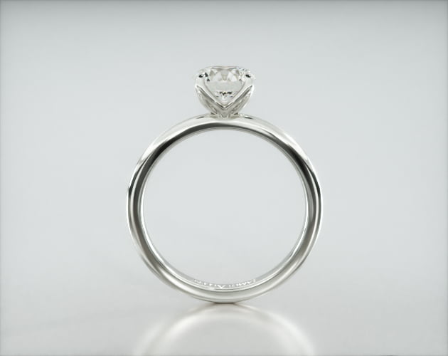 Solitaire Engagement Ring Embellished With a Four Prong Tulip Basket ...