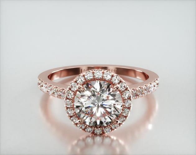 Cathedral Petite Pavé Engagement Ring Embellished With a Single Row ...