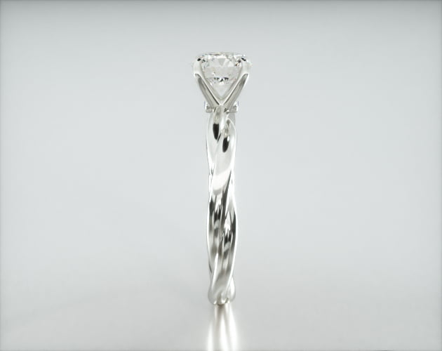 Rope Solitaire Engagement Ring Embellished With a Four Prong Signature ...