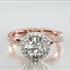 Rope Pavé Engagement Ring Embellished With a Single Row Pavé Halo Head ...