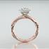 Rope Pavé Engagement Ring Embellished With a Single Row Pavé Halo Head ...
