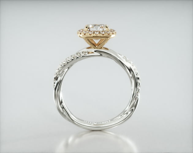 engagement rings, custom engagement rings, rope pave engagement ring ...