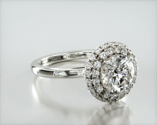 engagement rings, custom engagement rings, sleek accent diamond ...