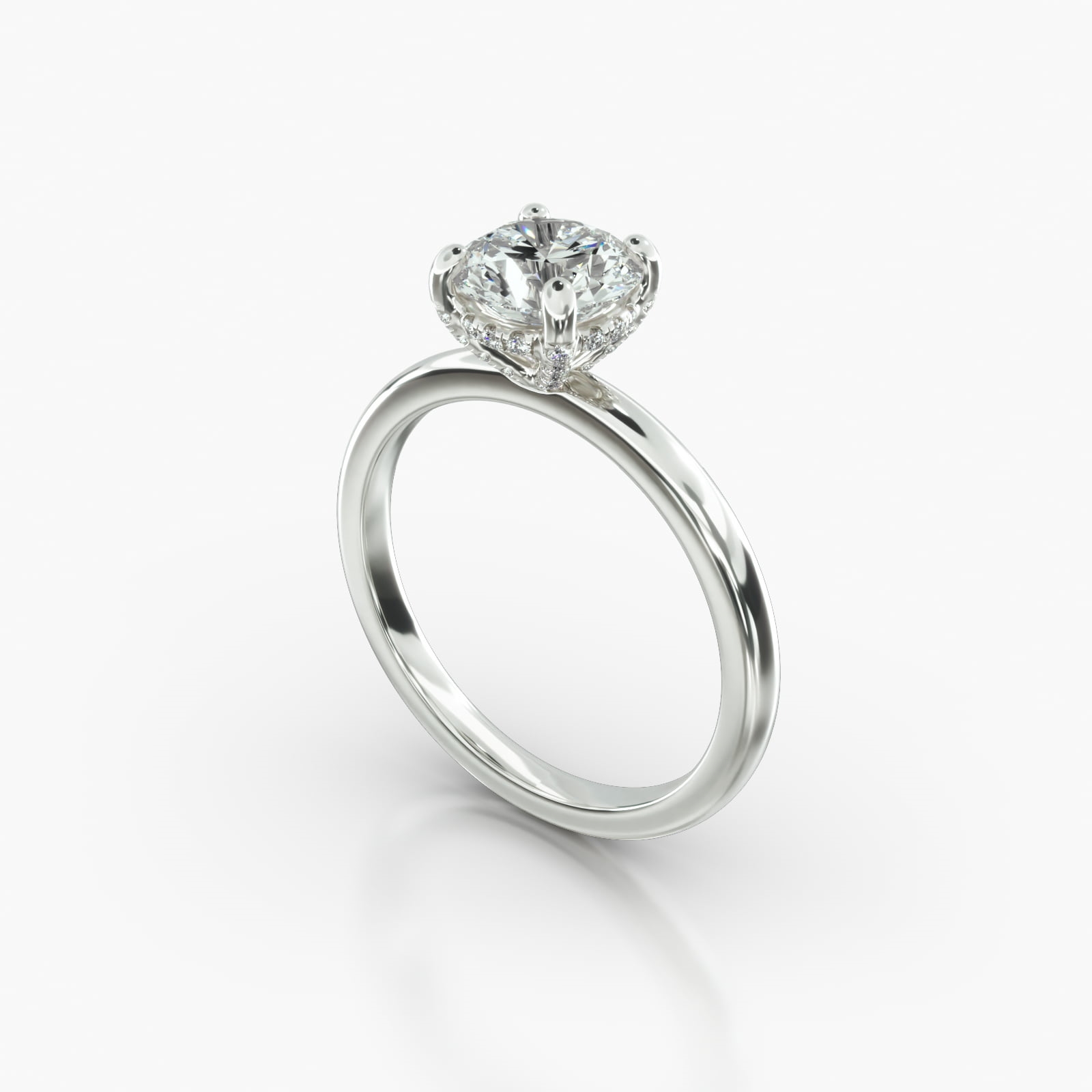 Basket setting solitaire ring store