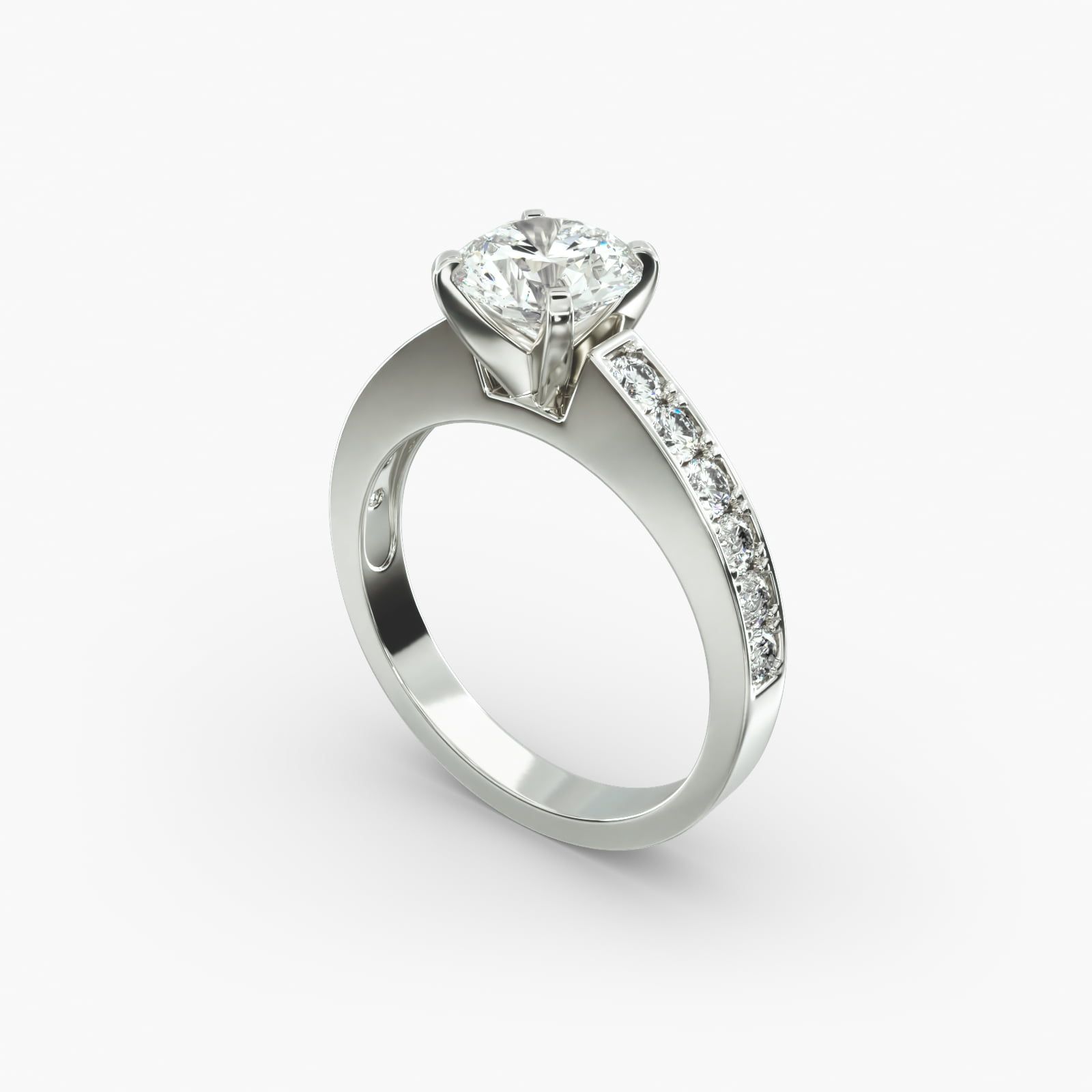 Raised solitaire engagement ring store