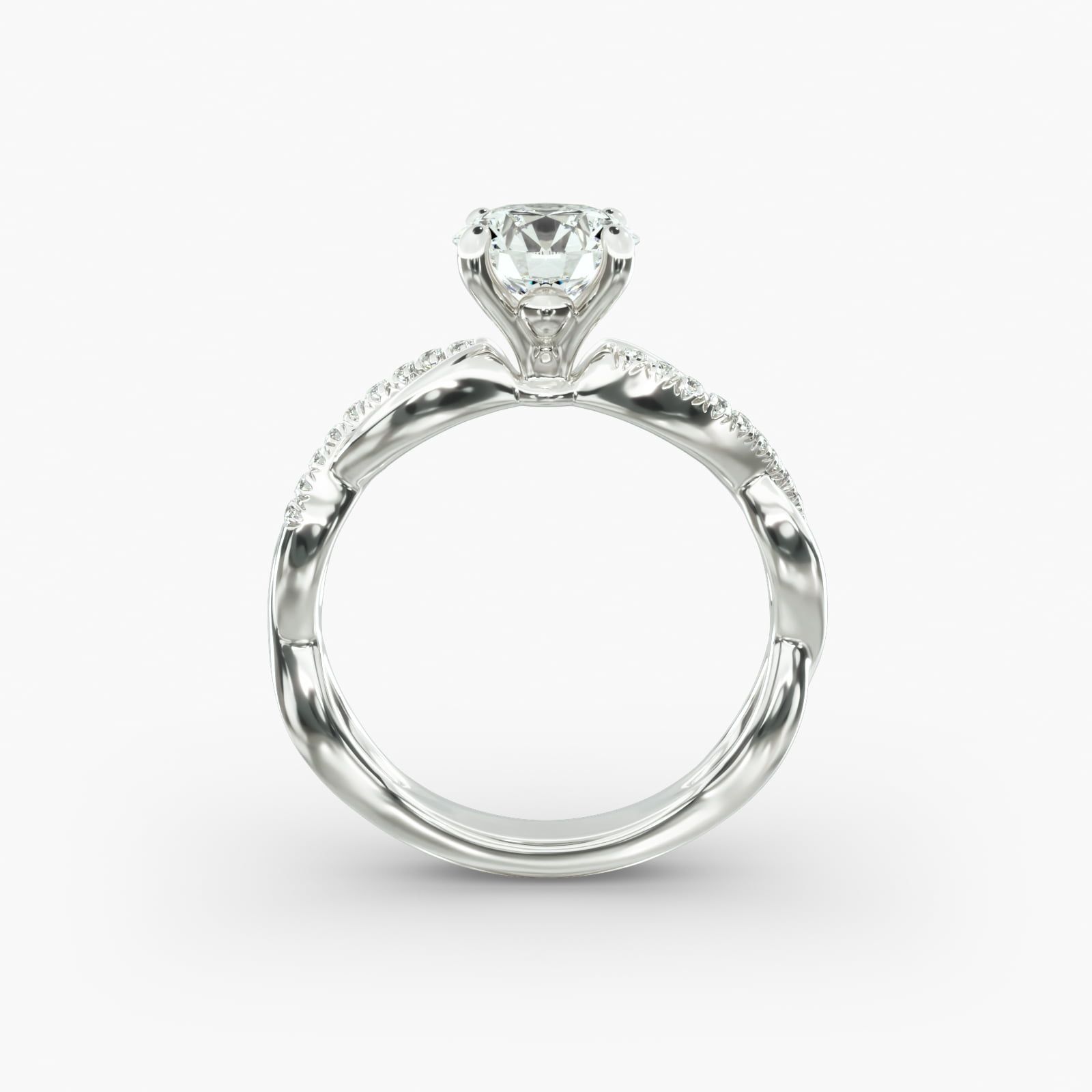 Platinum Solo Infinity Engagement Ring-17547p