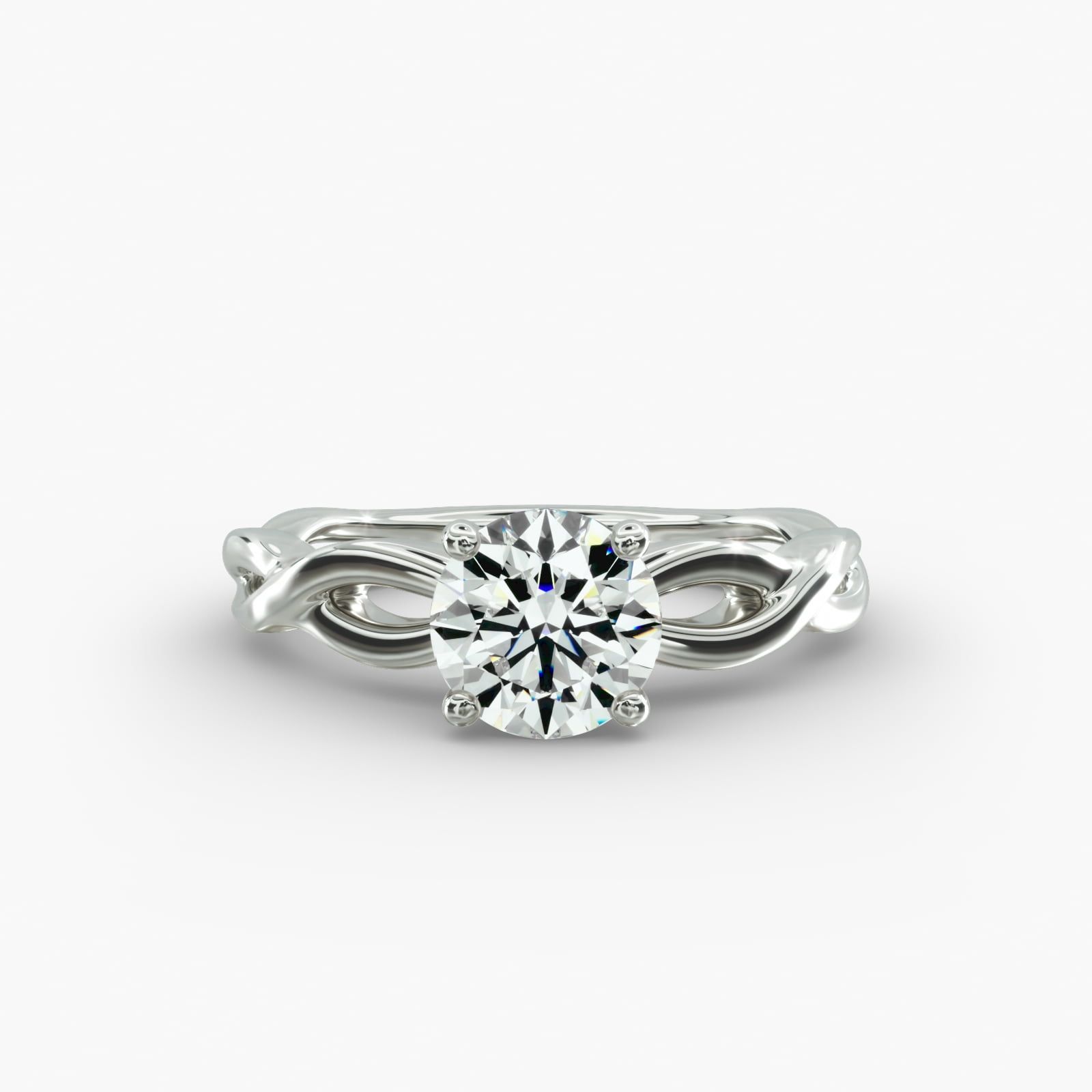 Platinum Infinity Solitaire Engagement Ring-17563p