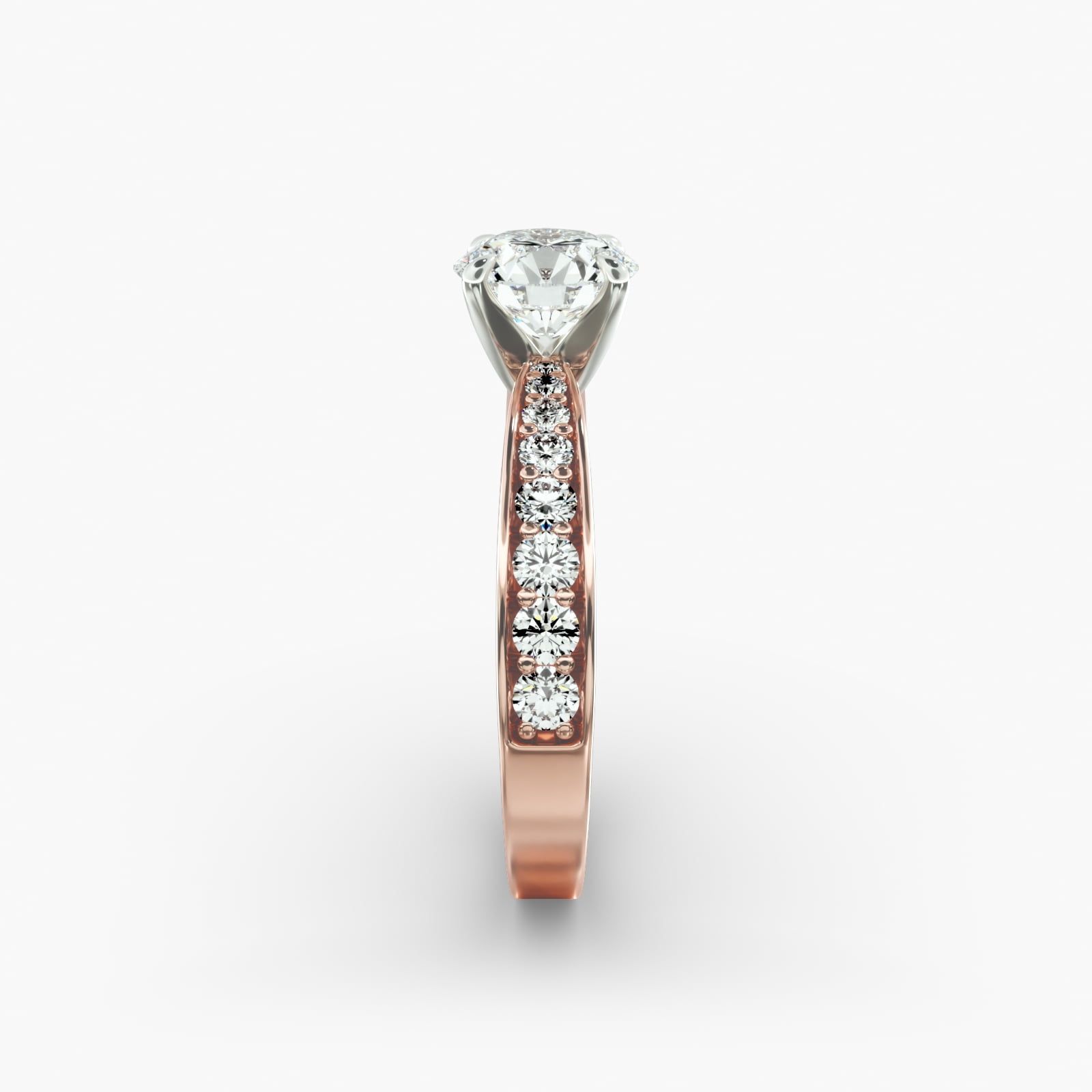 14K Rose Gold Perfect Pavé Engagement Ring-17629r14