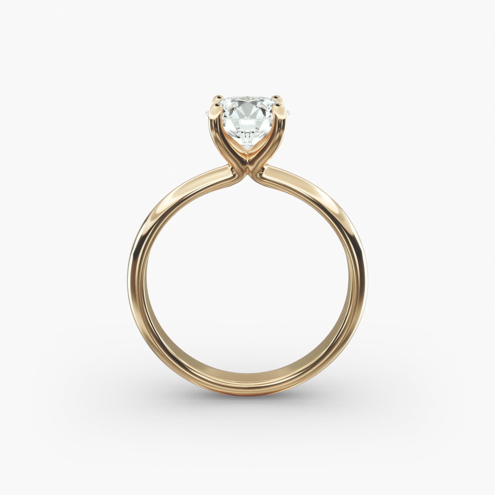14K Yellow Gold Contour Engagement Ring-17705y14