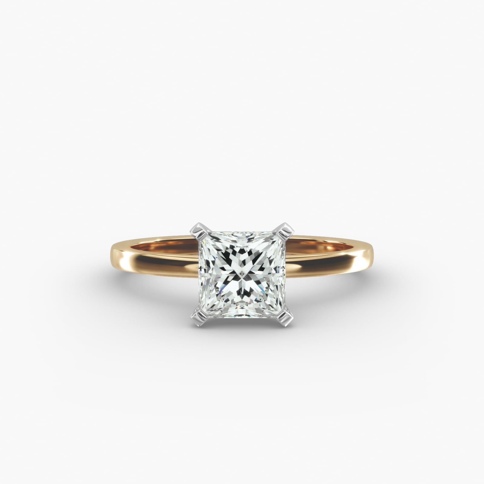 GIA 0.75 Carat J-VS1 Princess Cut Diamond 1.5mm Comfort Fit Engagement Ring