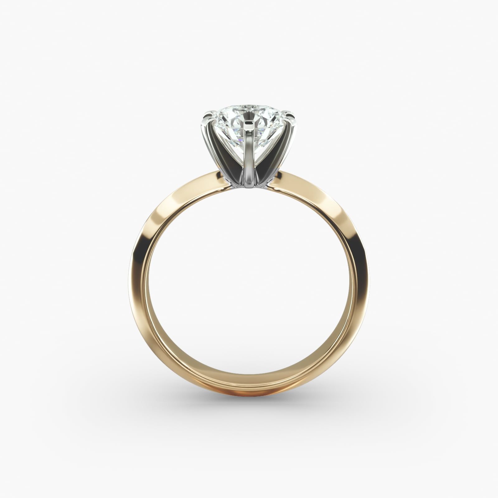 14K Yellow Gold Presentation Solitaire (Six Prong) Engagement Ring-17927y14