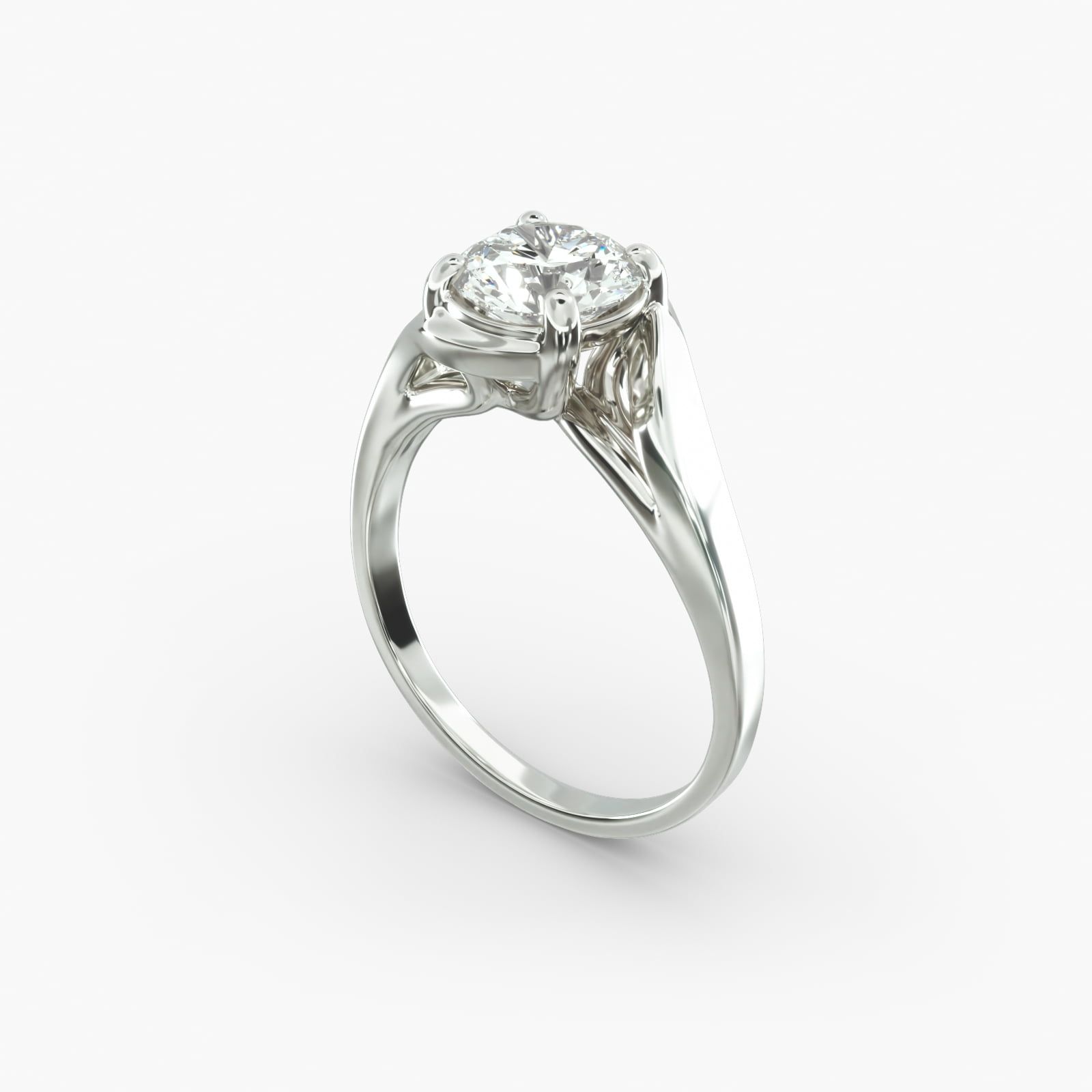 Platinum Bypass Engagement Ring-17946p