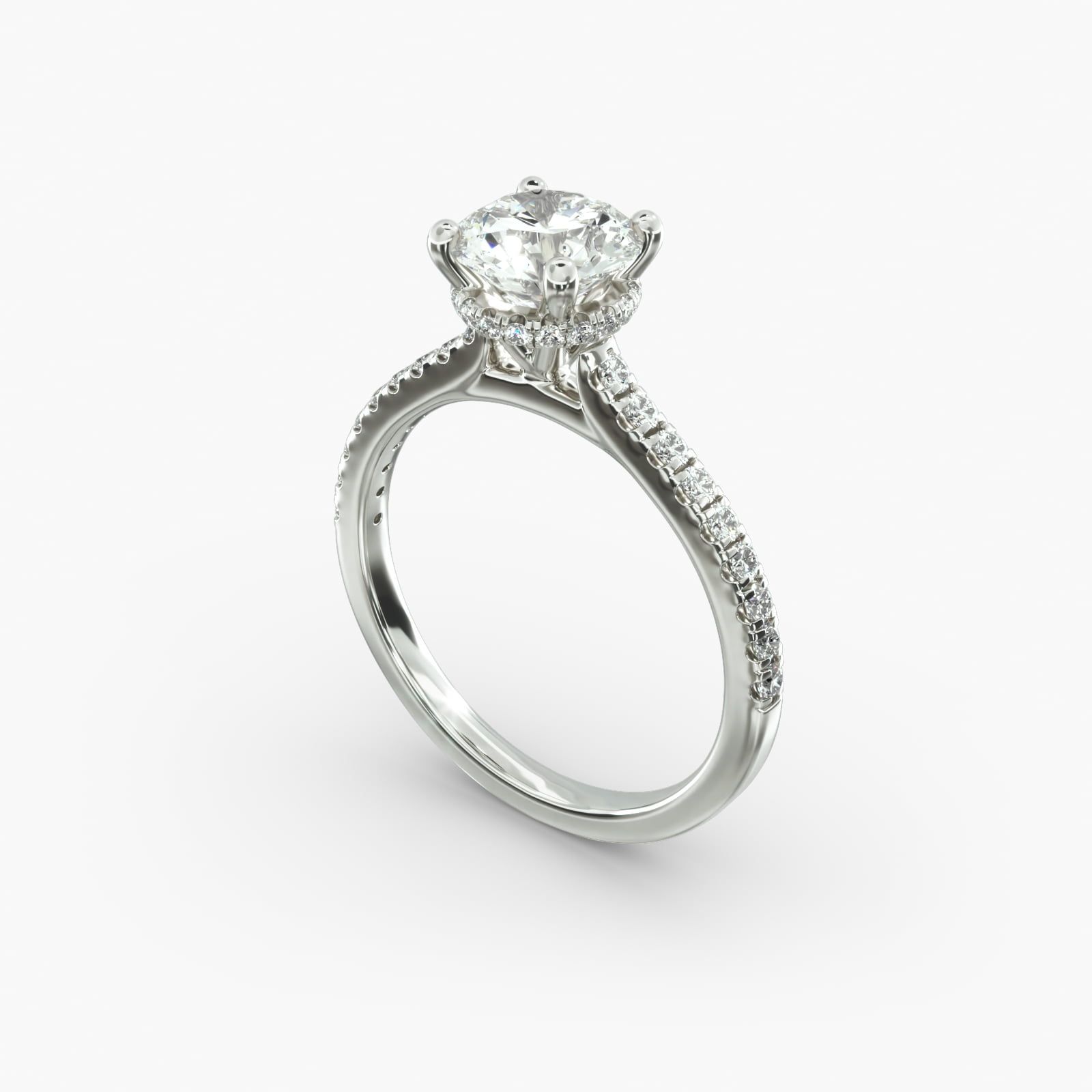 Cathedral pave setting store