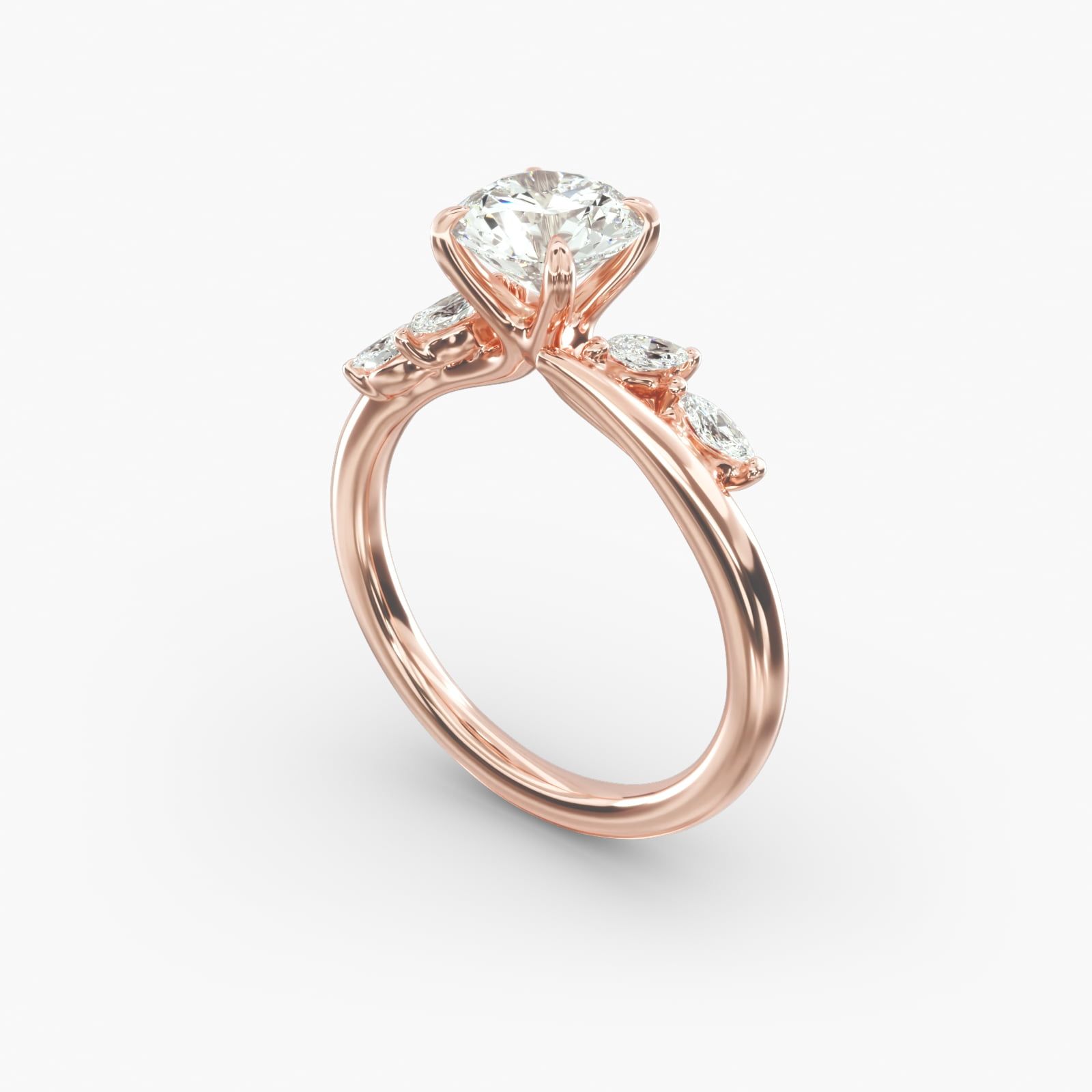 Rose gold bypass ring store