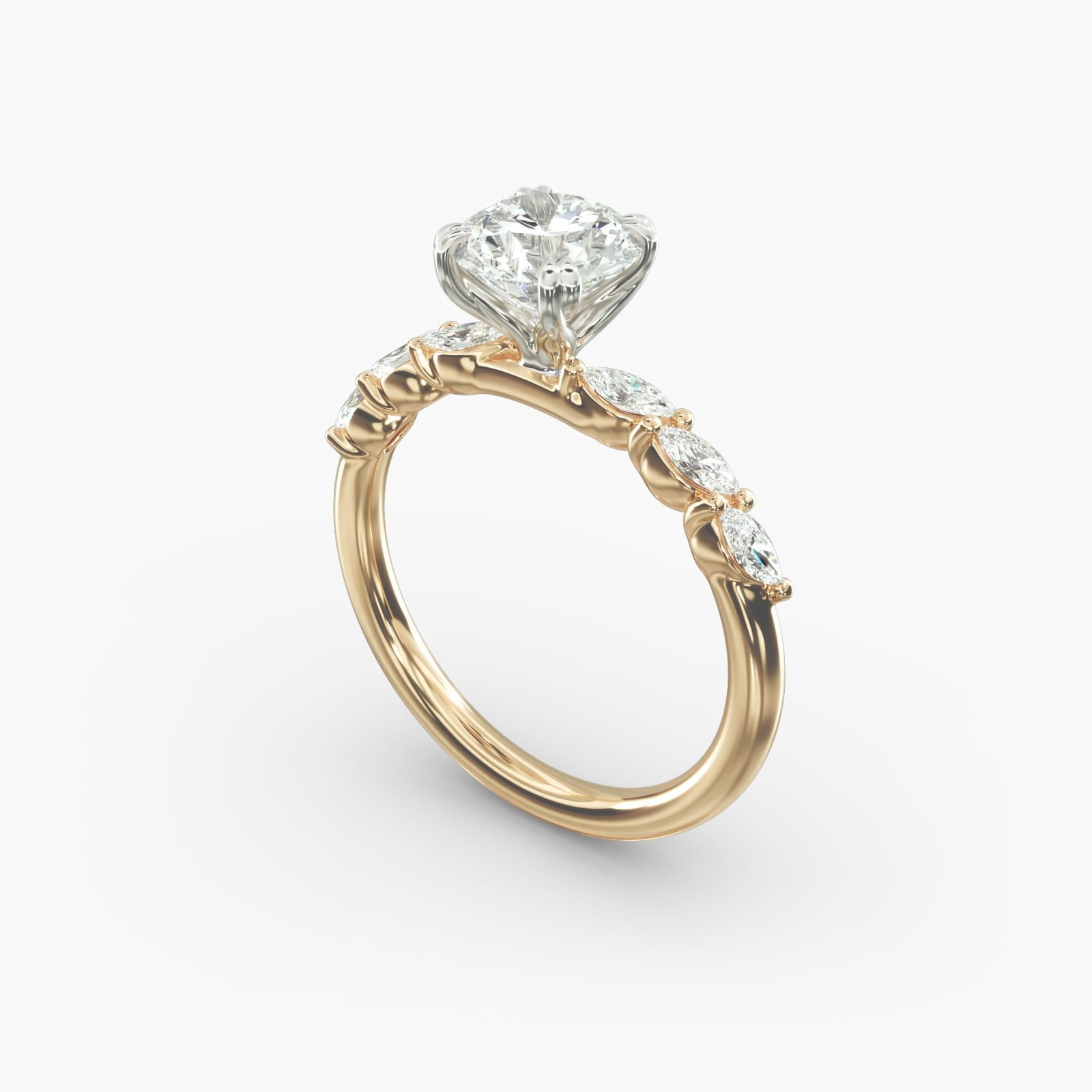 Blue Nile Tessere Diamond Engagement Ring in 14K Yellow Gold 5 8 ct. tw. 0.40 D VVS1 Oval Diamond Proposal Ring