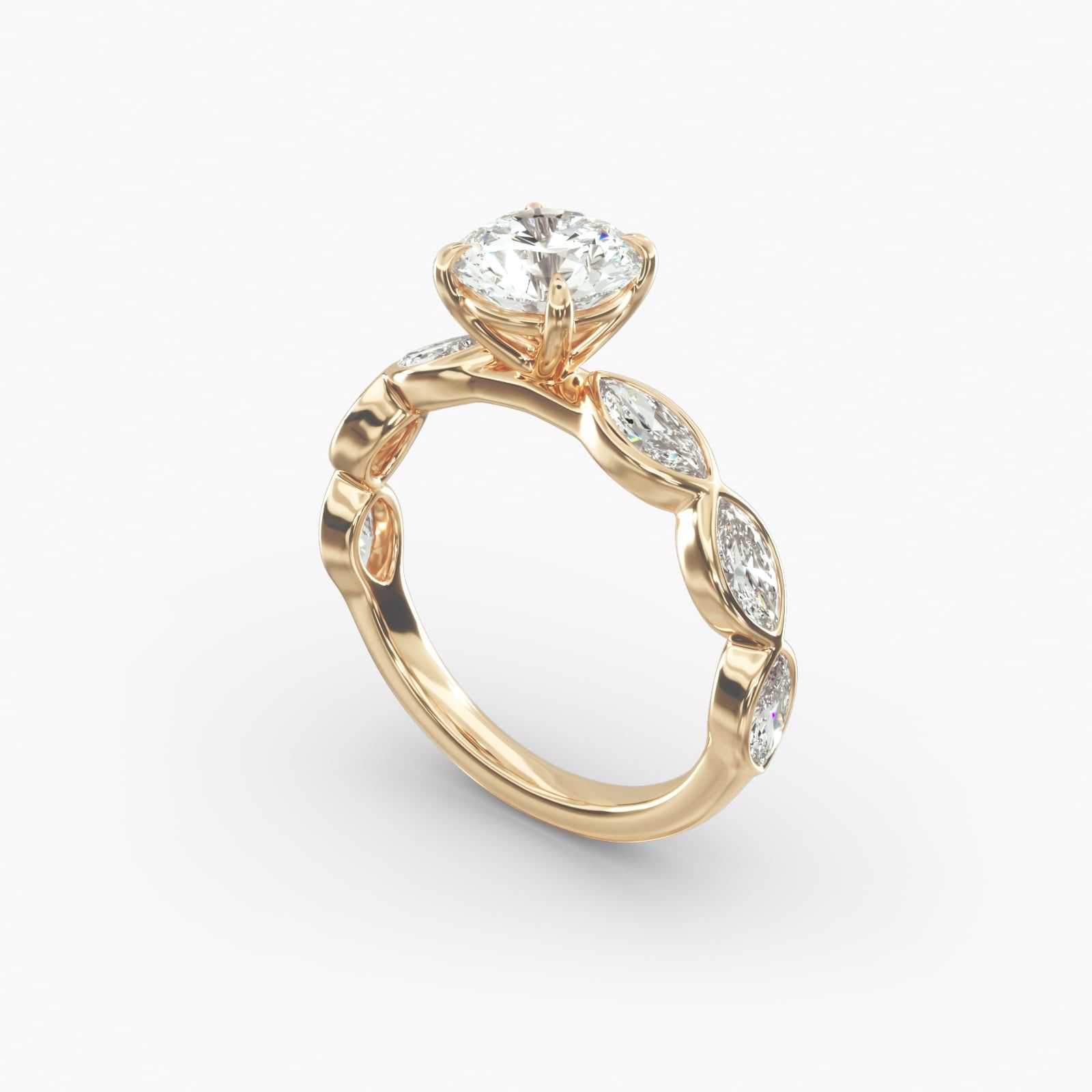Engagement Ring in 14K Yellow Gold 2.10mm Width Band Setting Price SKU 18153Y14