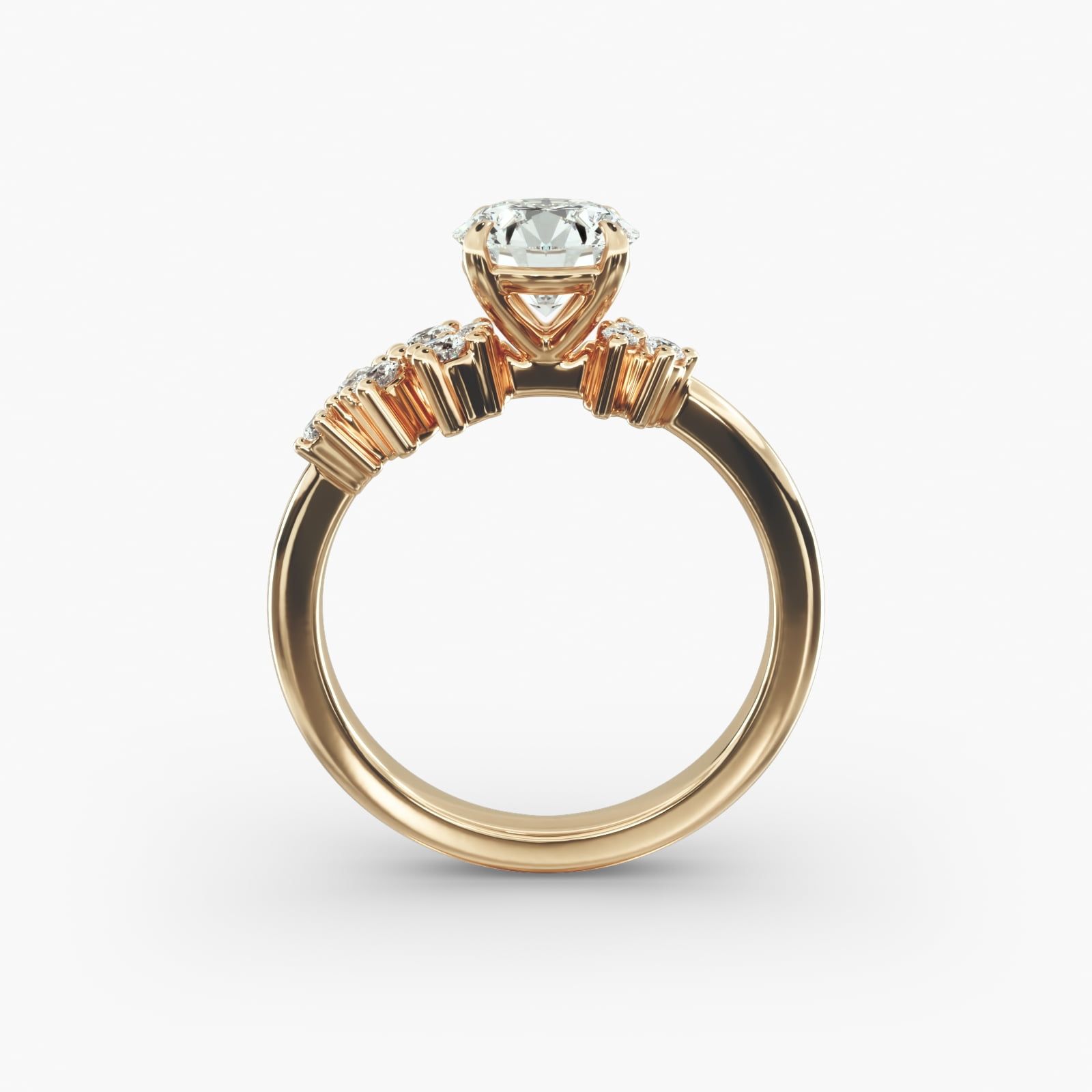 18K Yellow Gold Diamond Constellation Engagement Ring-18164y