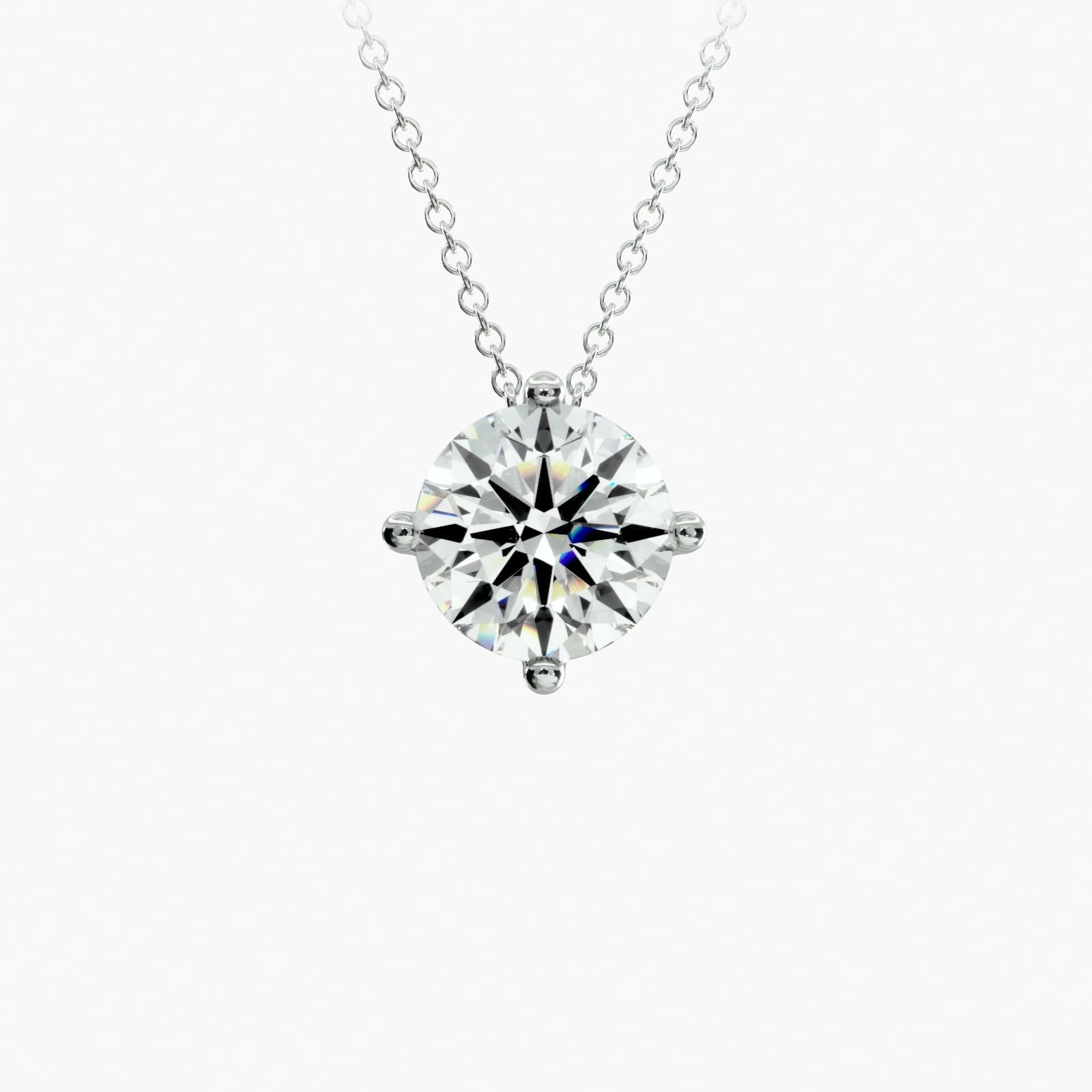 Platinum Kite Set Solitaire Diamond Pendant (Mounting)-89001p