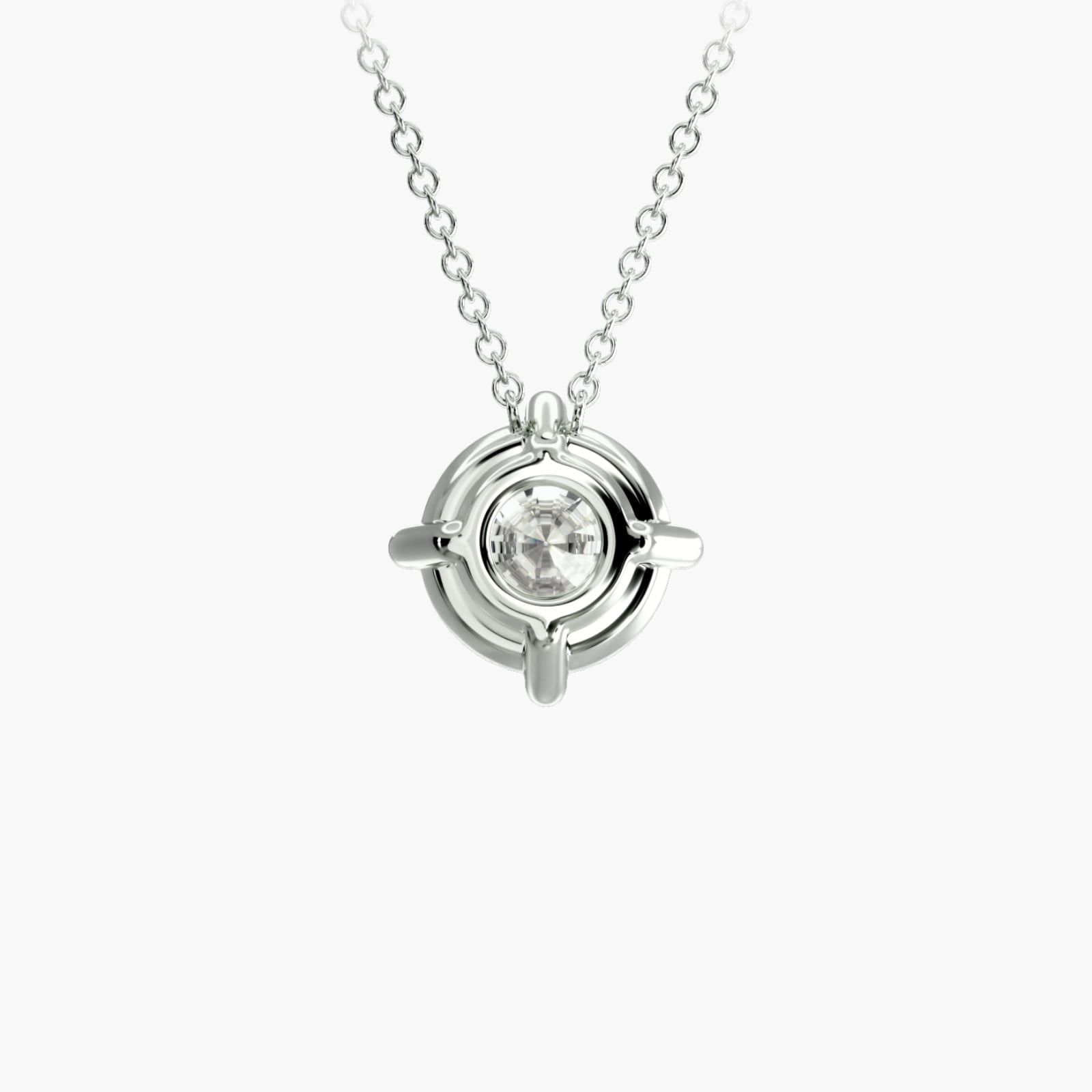 Platinum Kite Set Solitaire Diamond Pendant (Mounting)-89001p