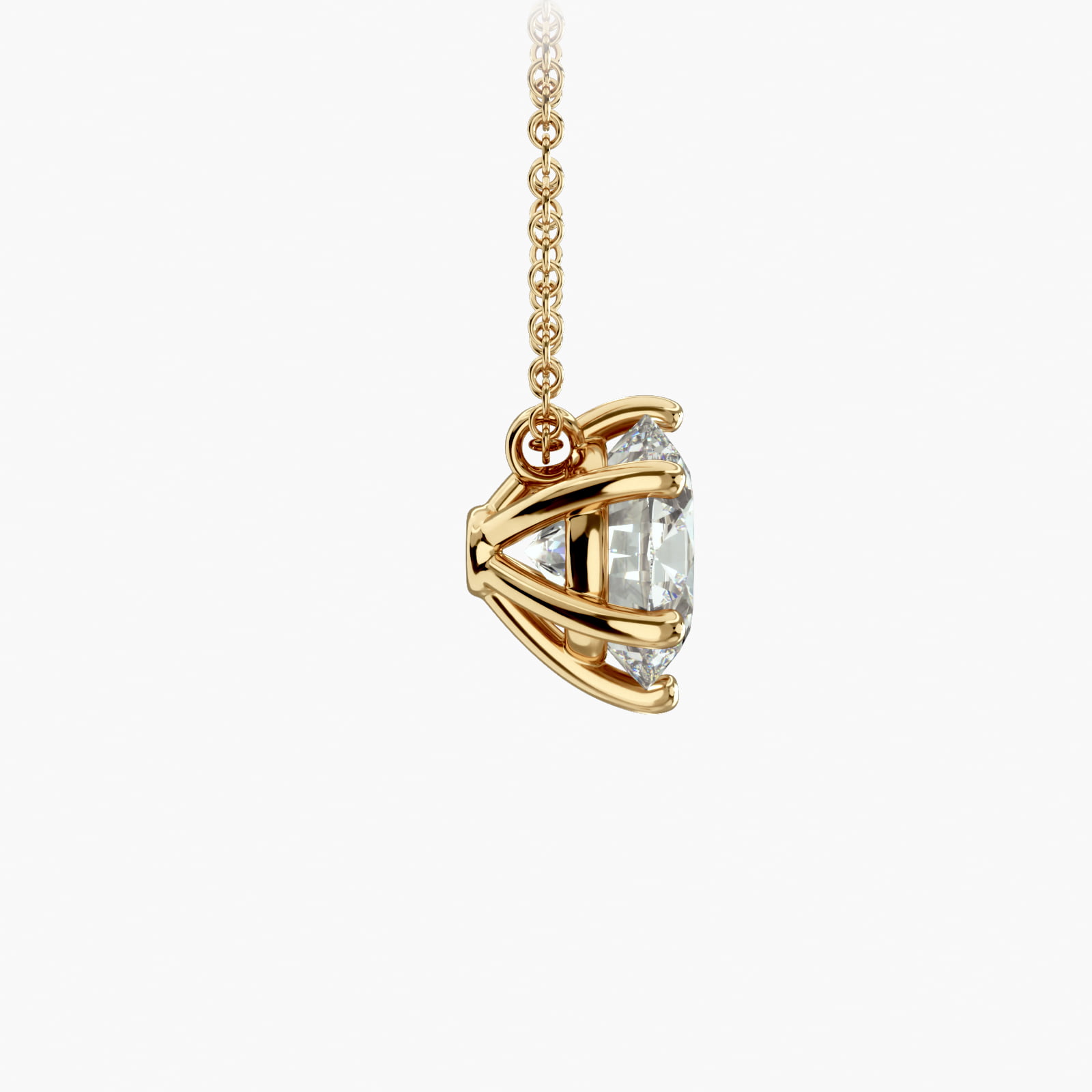 14K Yellow Gold Wire Basket Diamond Pendant (Mounting)-27566mnty14