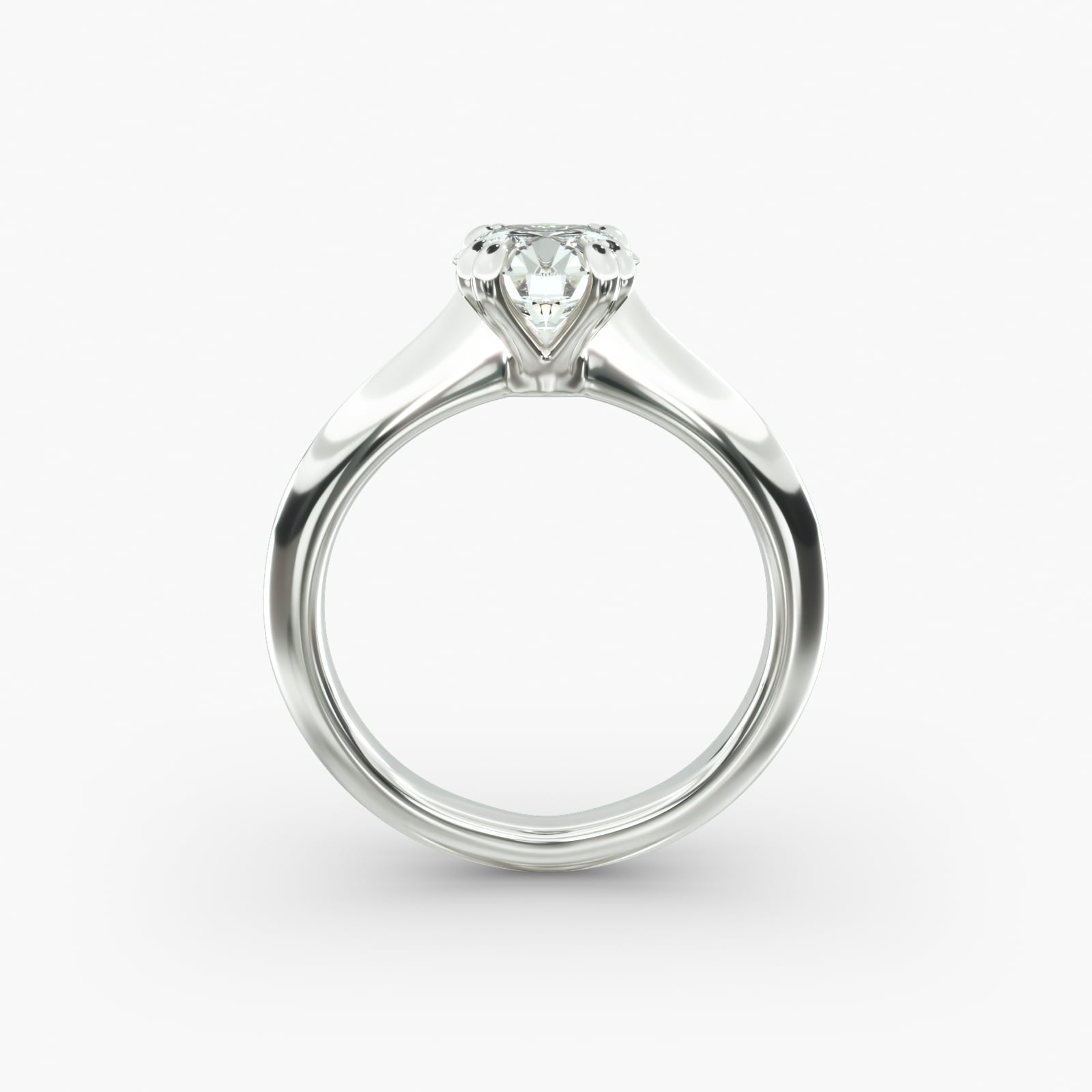 Platinum Double Prong Solitaire-17030p