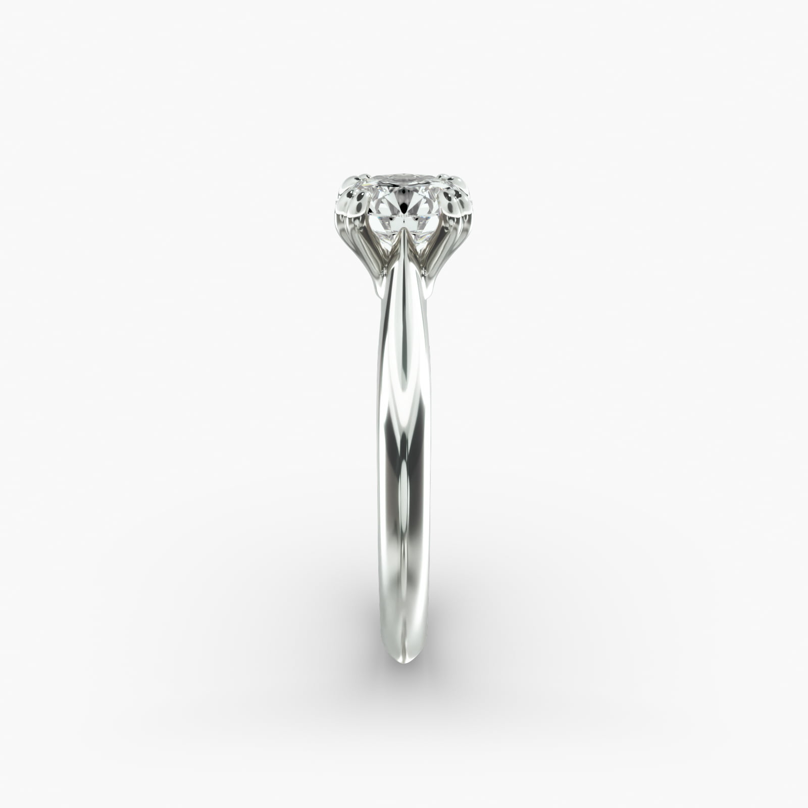 Platinum Double Prong Solitaire-17030p