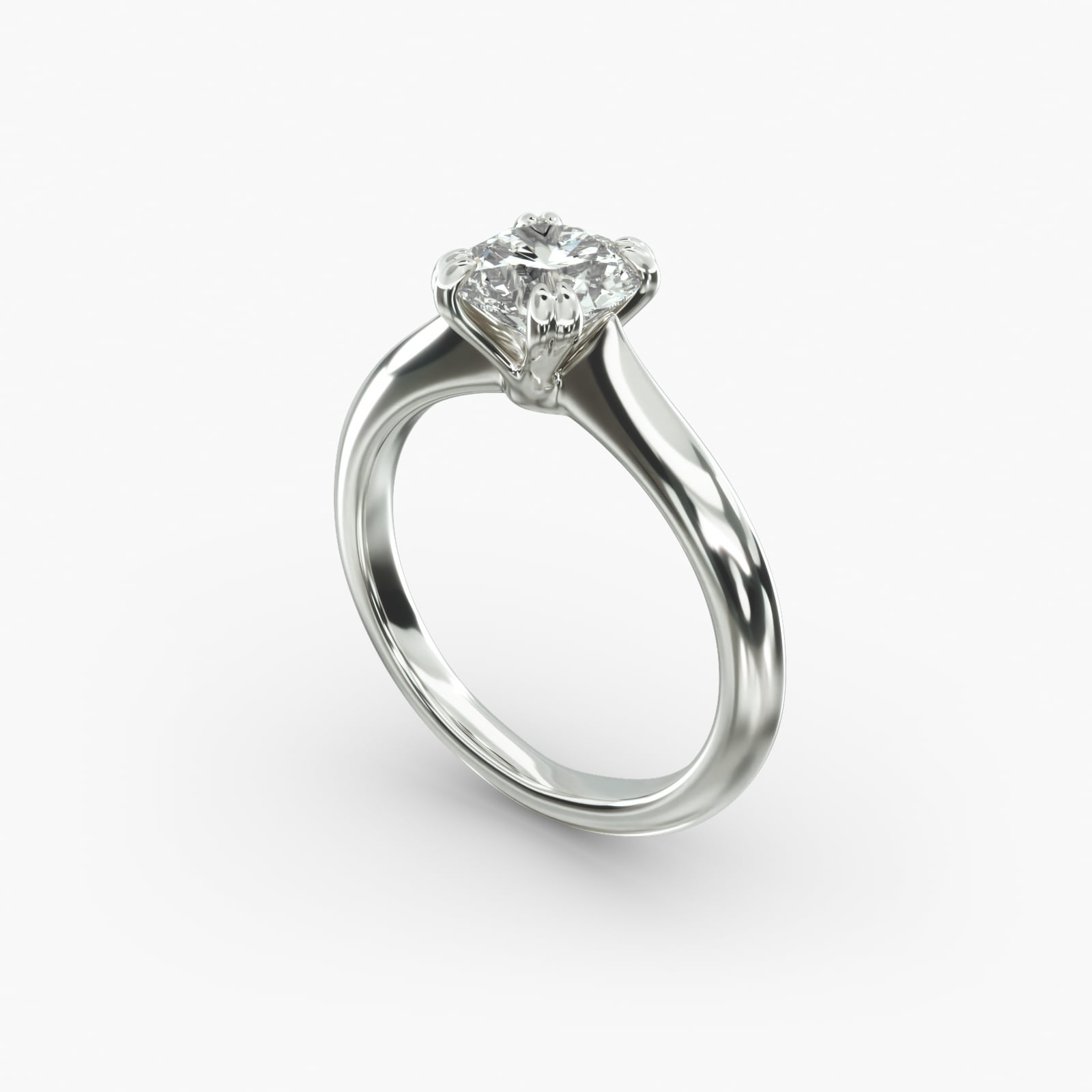 Platinum Double Prong Solitaire-17030p