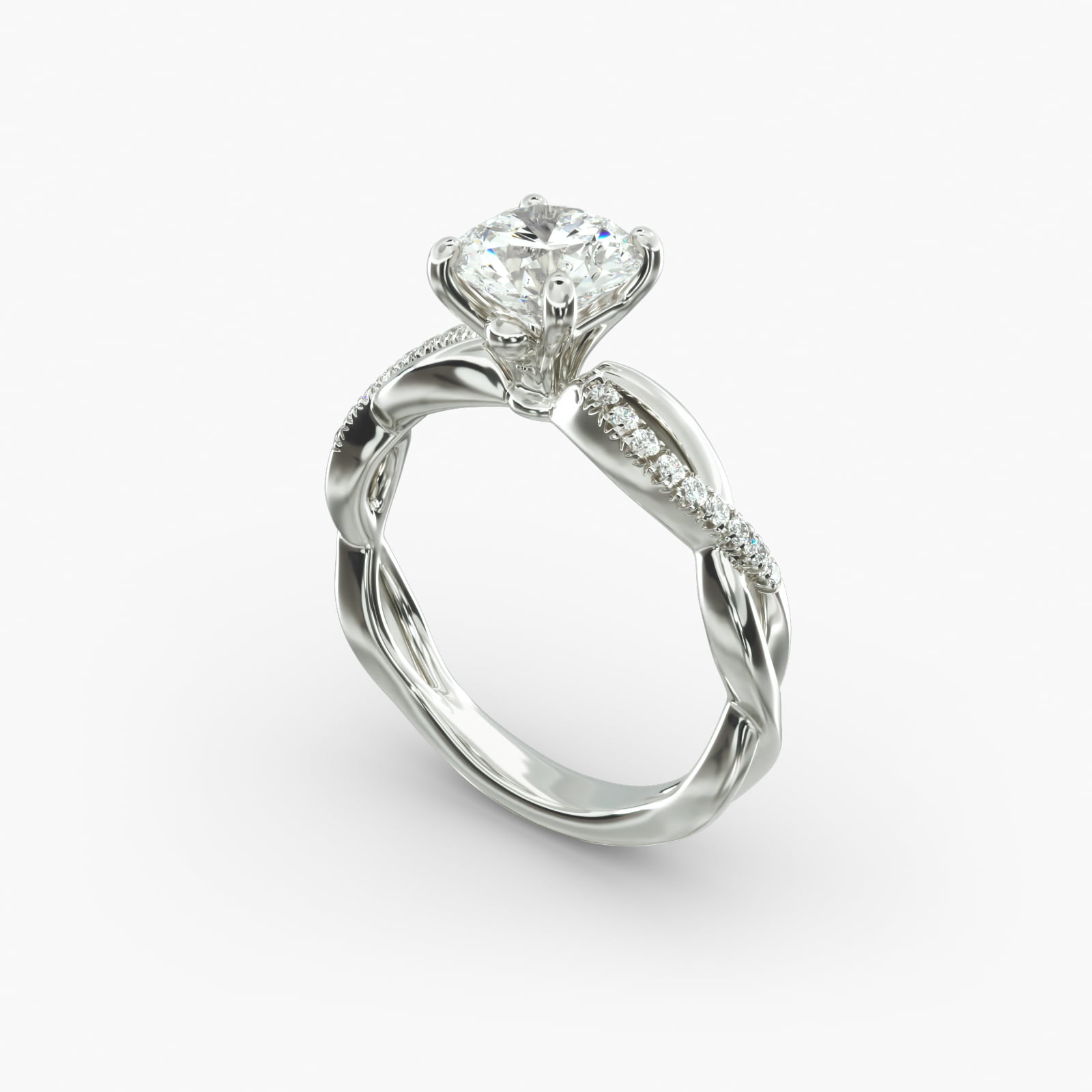 Platinum Solo Infinity Engagement Ring-17547p