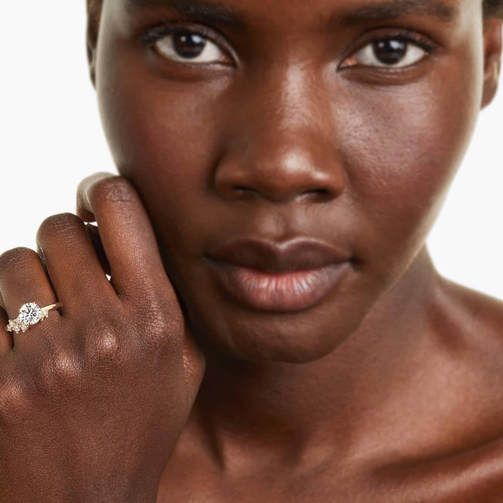 14K Yellow Gold Diamond Constellation Engagement Ring-18164y14