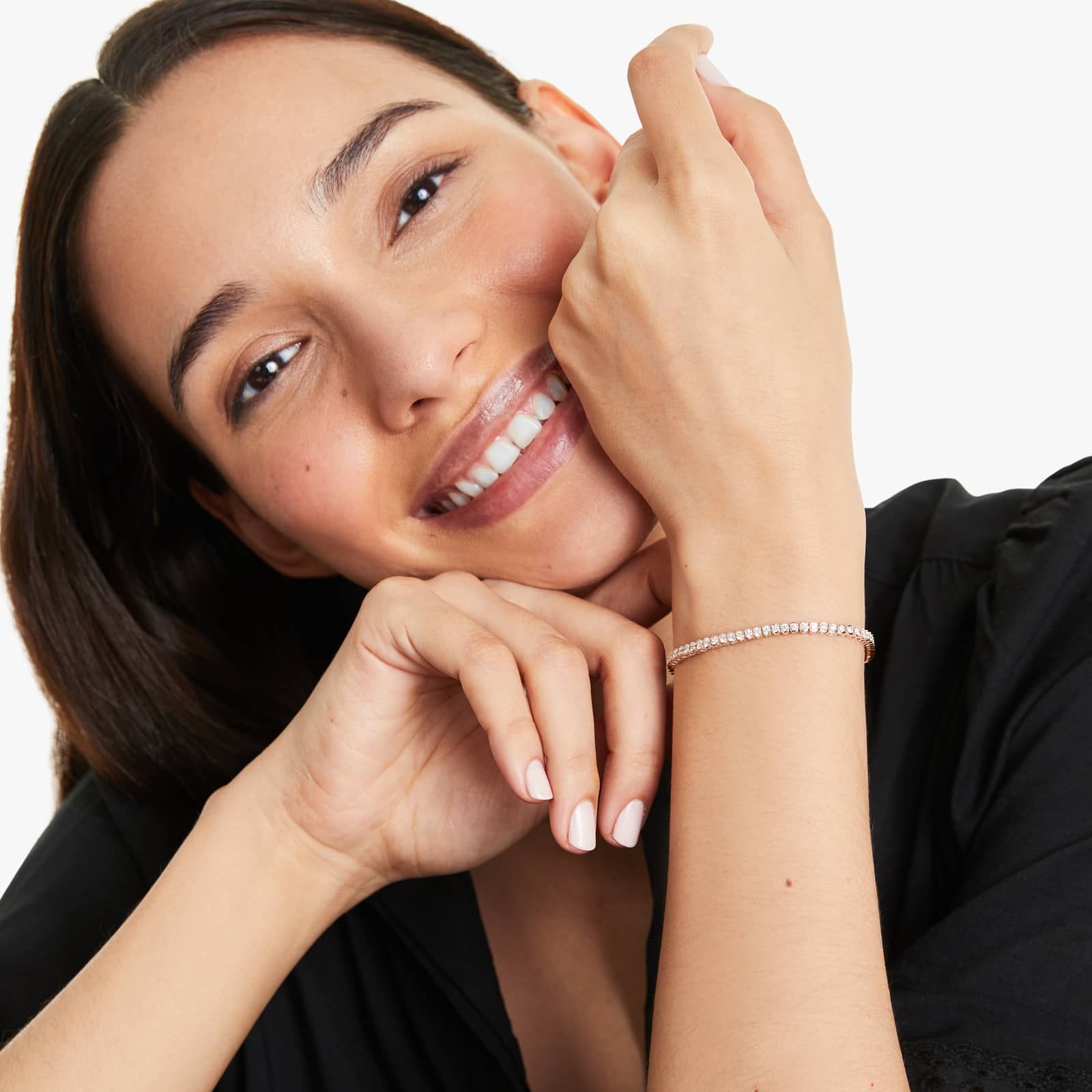 14K Rose Gold Bezel Diamond Tennis Bracelet (2 CTW - H-I / SI1-SI2)-88003r148b