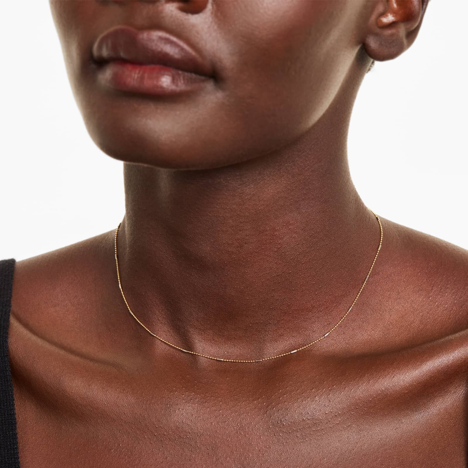 14K Yellow Gold 0.95mm Saturn Chain Necklace-95151y14