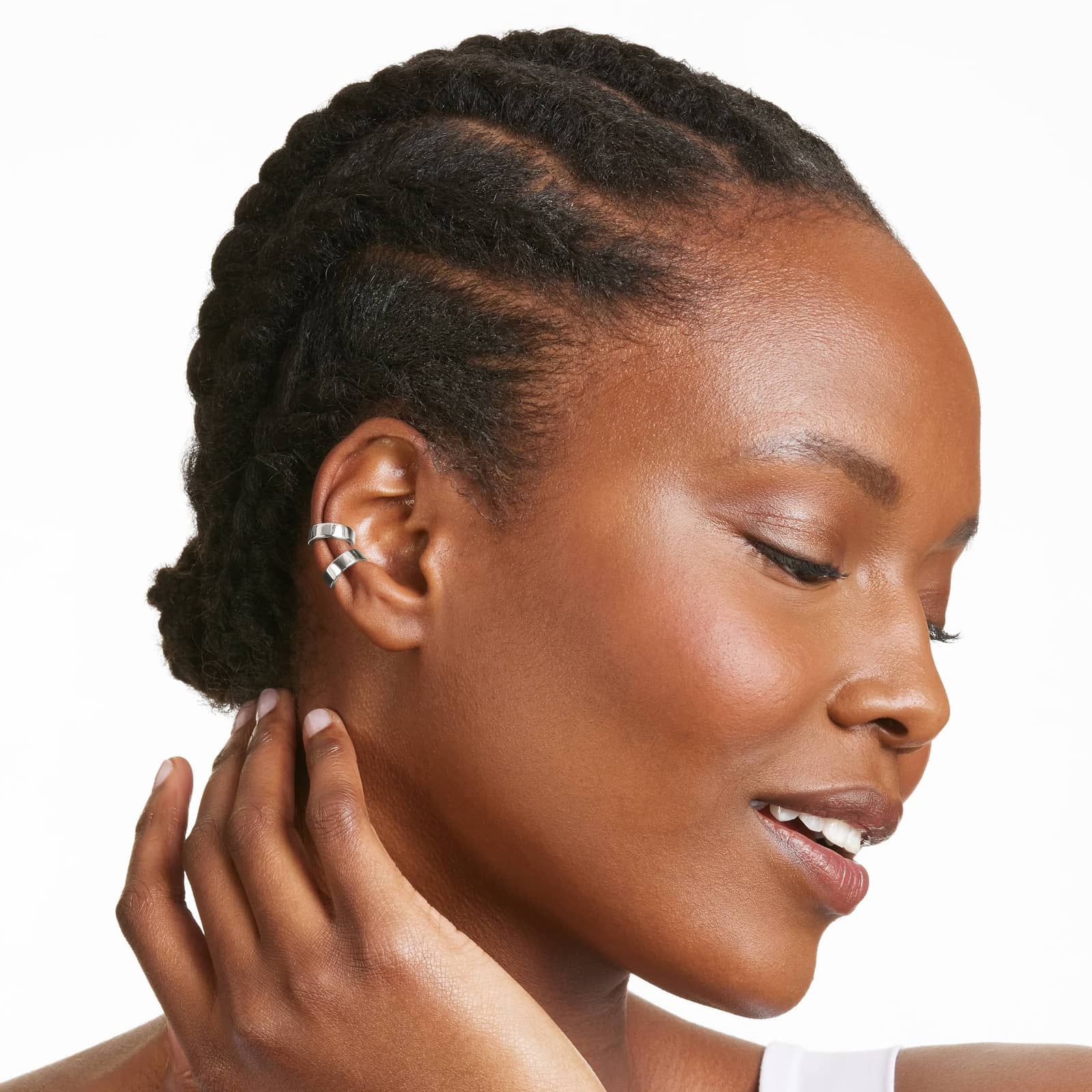 14K White Gold Flat Ear Cuff-95302w14