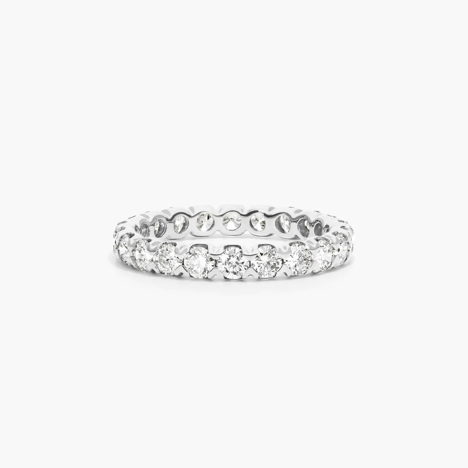 14K White Gold Fishtail Diamond Eternity Ring (0.5 CTW H-I / SI1-SI2 ...