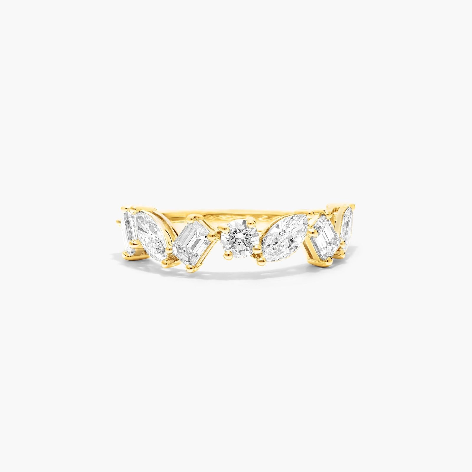 14K Yellow Gold Fancy Diamond Mix Ring-81512y14