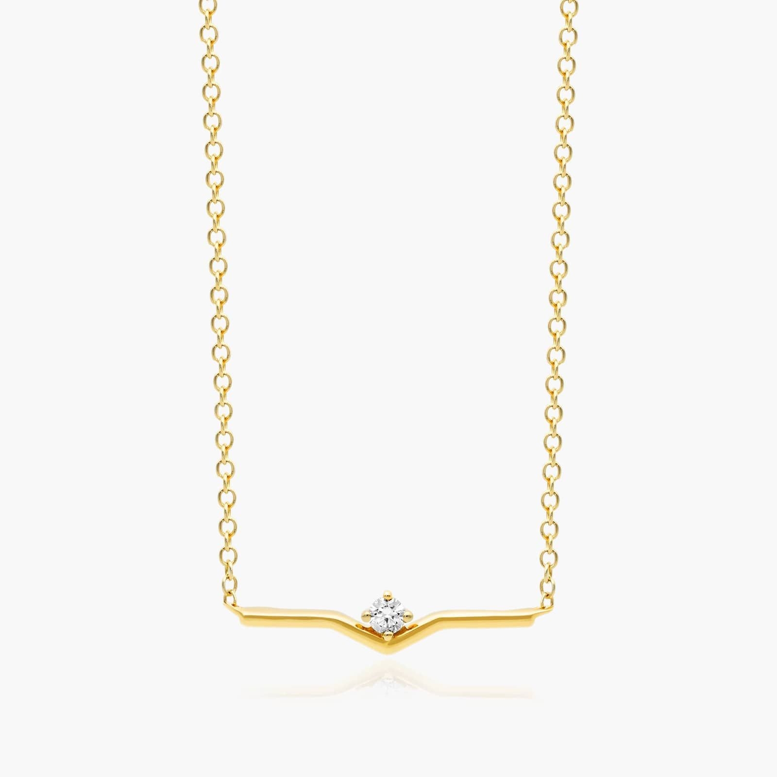14K Yellow Gold Allure Diamond Necklace-81707y14