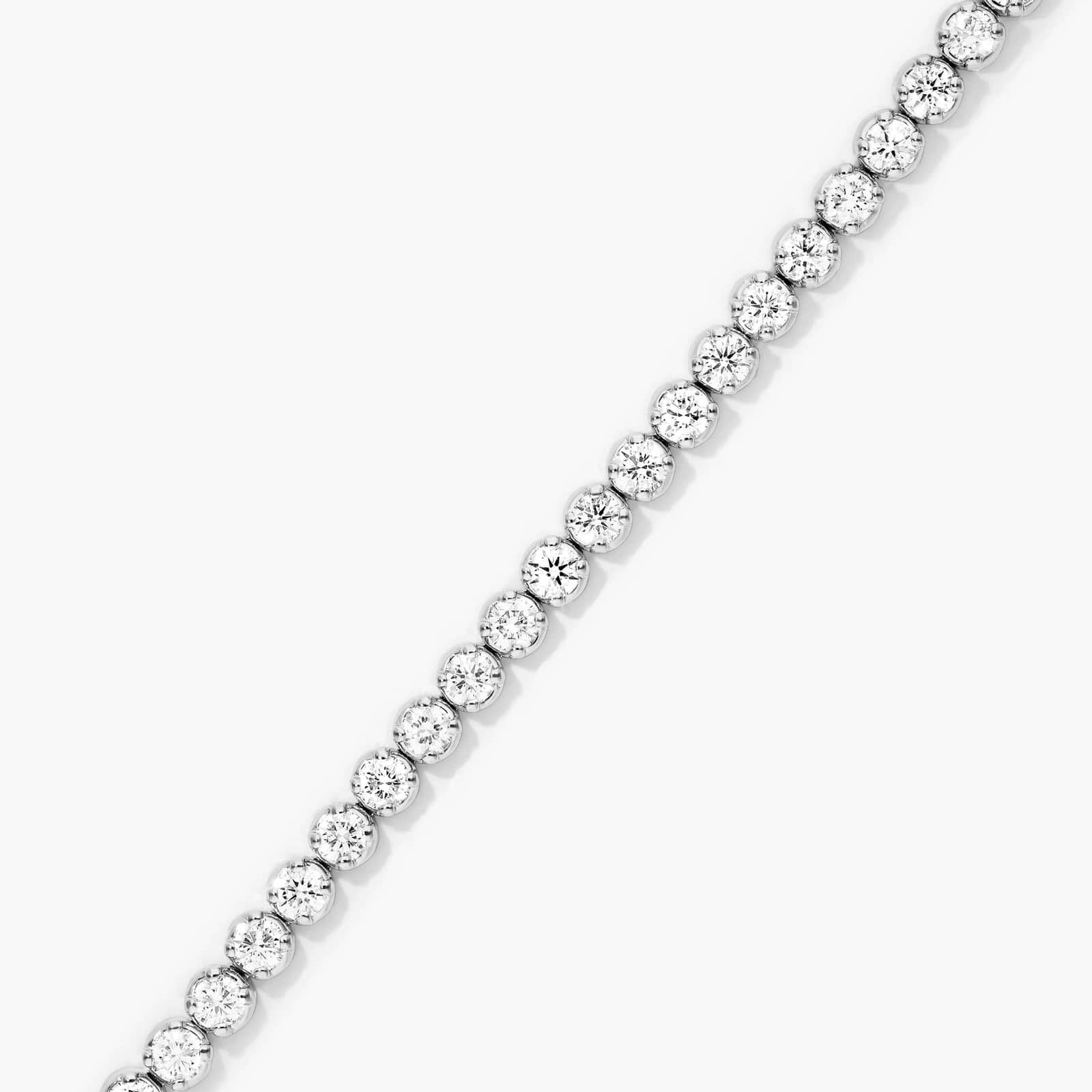 14k White Gold Four Prong Lab Grown Diamond Tennis Bracelet 1 00 Ctw