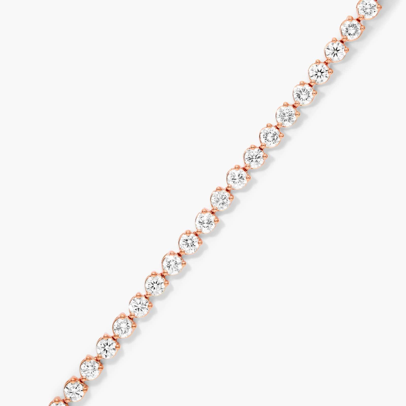 14K Rose Gold Three Prong Diamond Tennis Bracelet (2 CTW - H-I / SI1-SI2)-88001r148b